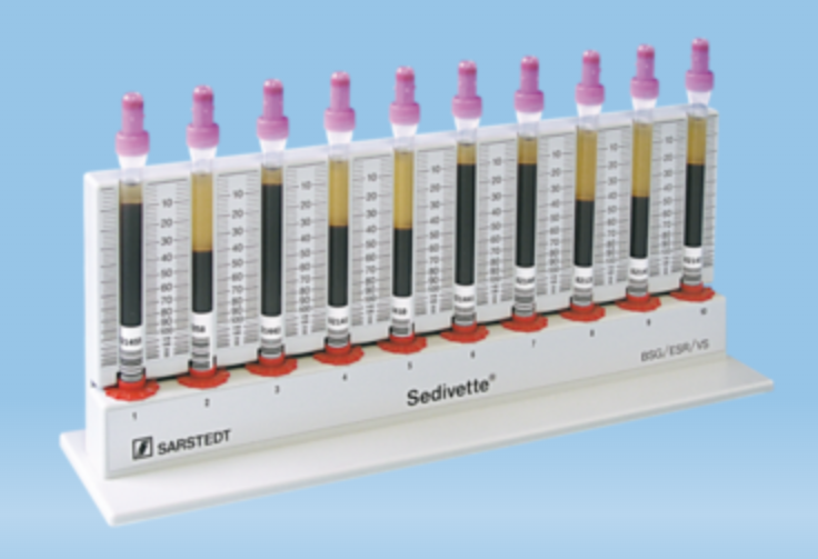 Gradilla de sedimentacion, pared GRD, VSG, S-Sedivette SARSTEDT | Insulab